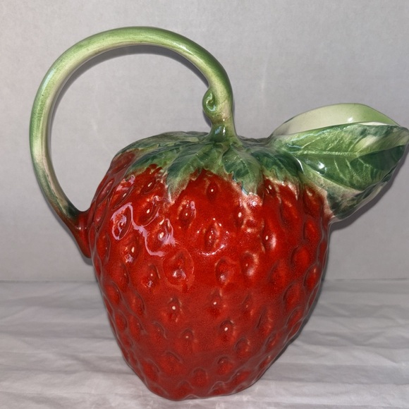 Dining | Vintage Strawberry Pitcher Made In Italy | Poshmark
